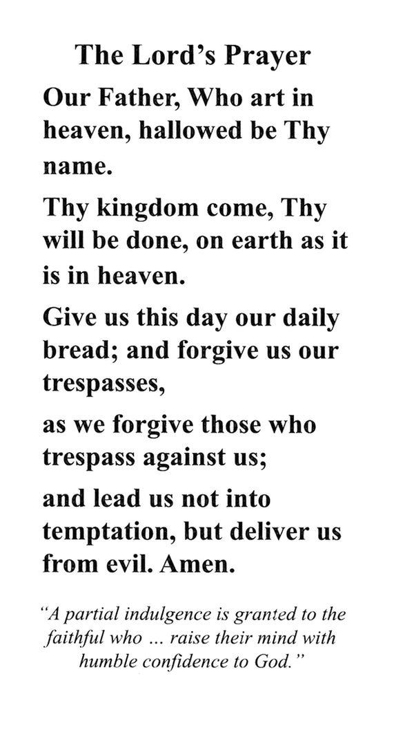 The Lords Prayer A - LAMINATED HOLY CARDS- QUANTITY 25 PRAYER CARDS ...