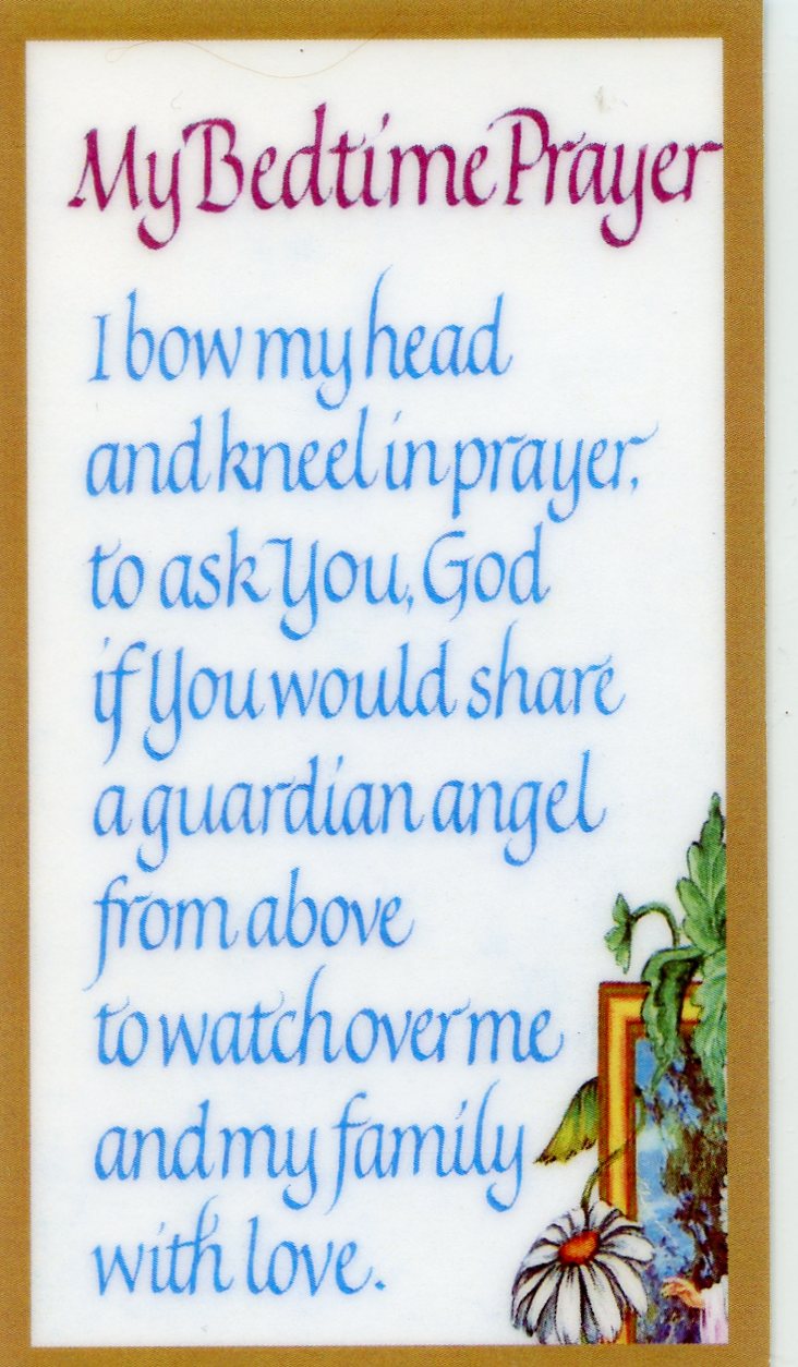 My Bedtime Prayer U - LAMINATED HOLY CARDS- QUANTITY 25 PRAYER CARDS ...
