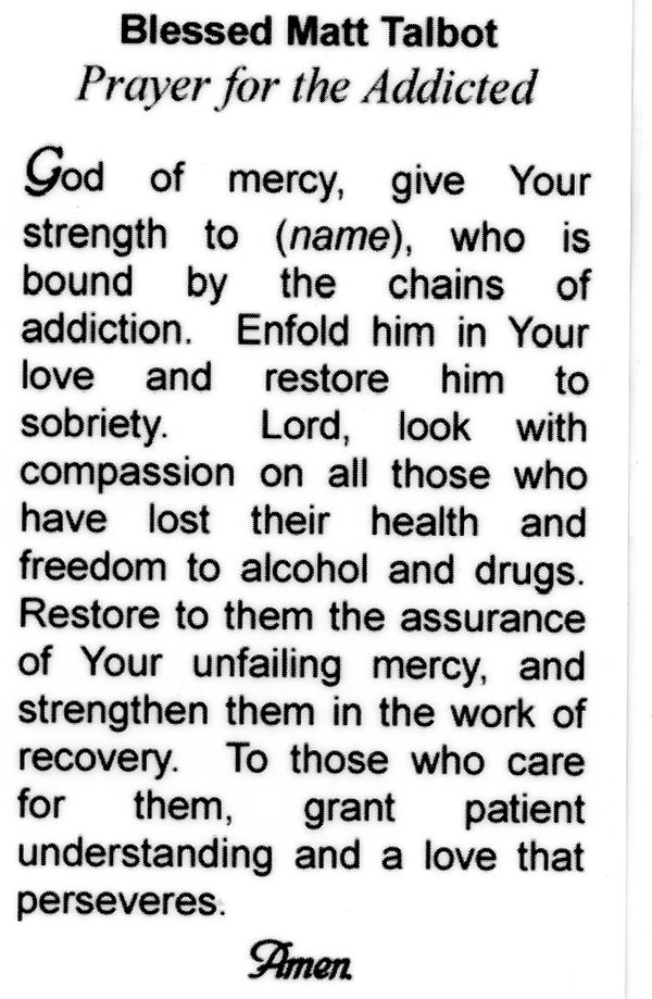 MATT TALBOT - LAMINATED HOLY CARDS- QUANTITY 25 PRAYER CARDS - Catholic ...